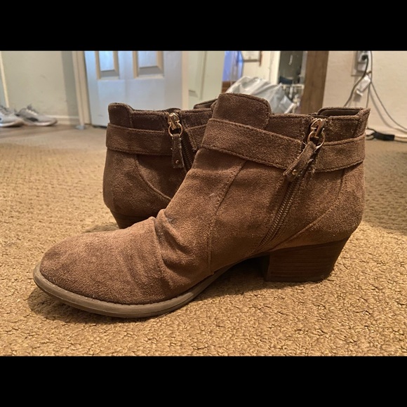 Shoes | Dr Scholls Memory Foam Cool Fit Brown Booties Size 95 Womens ...